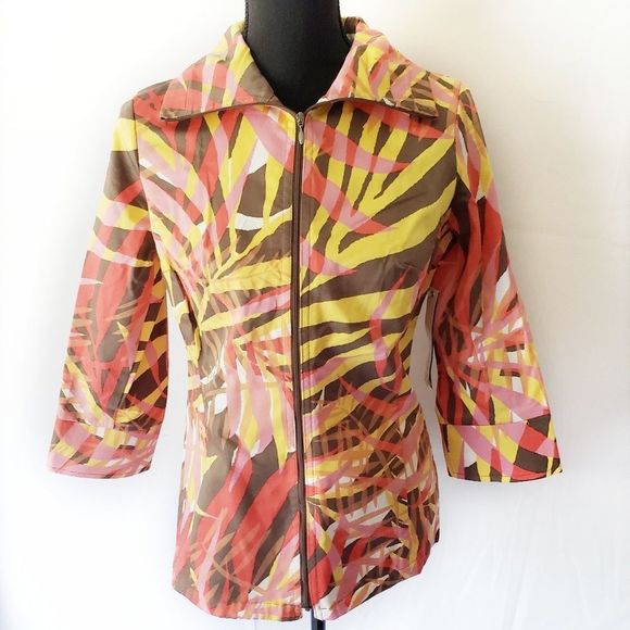 Tribal | Jackets & Coats | Nwt Tribal Yellow Printed Jacket | Poshmark